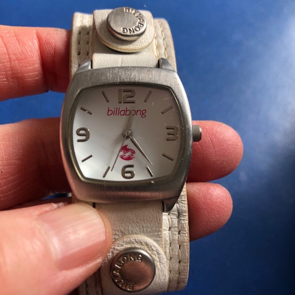 Billabong | Accessories | Billabong White Leather Retro Watch | Poshmark